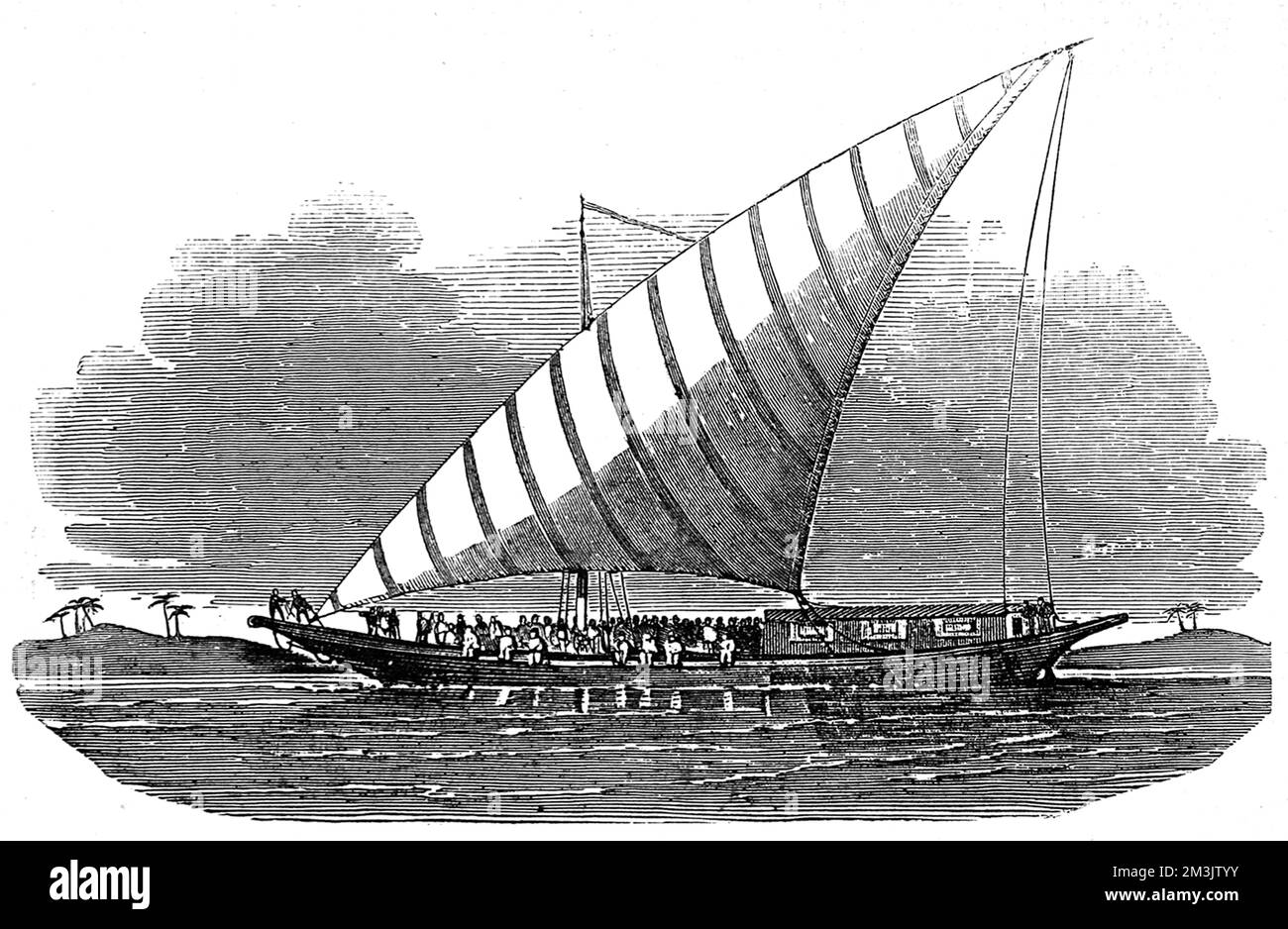 Large Lanteen-Rigged Dhow on the Nile, 1853 Stock Photo - Alamy