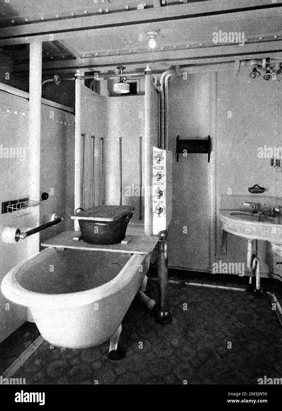 Photograph of a bathroom aboard Royal Mail Steam Packet Company's ...