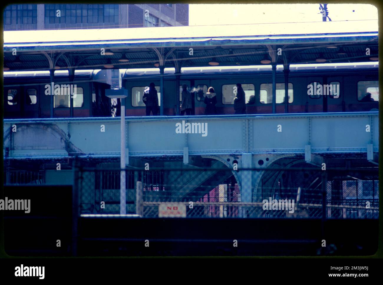 Older elevated streetcar platform at North Station , Mass transit ...