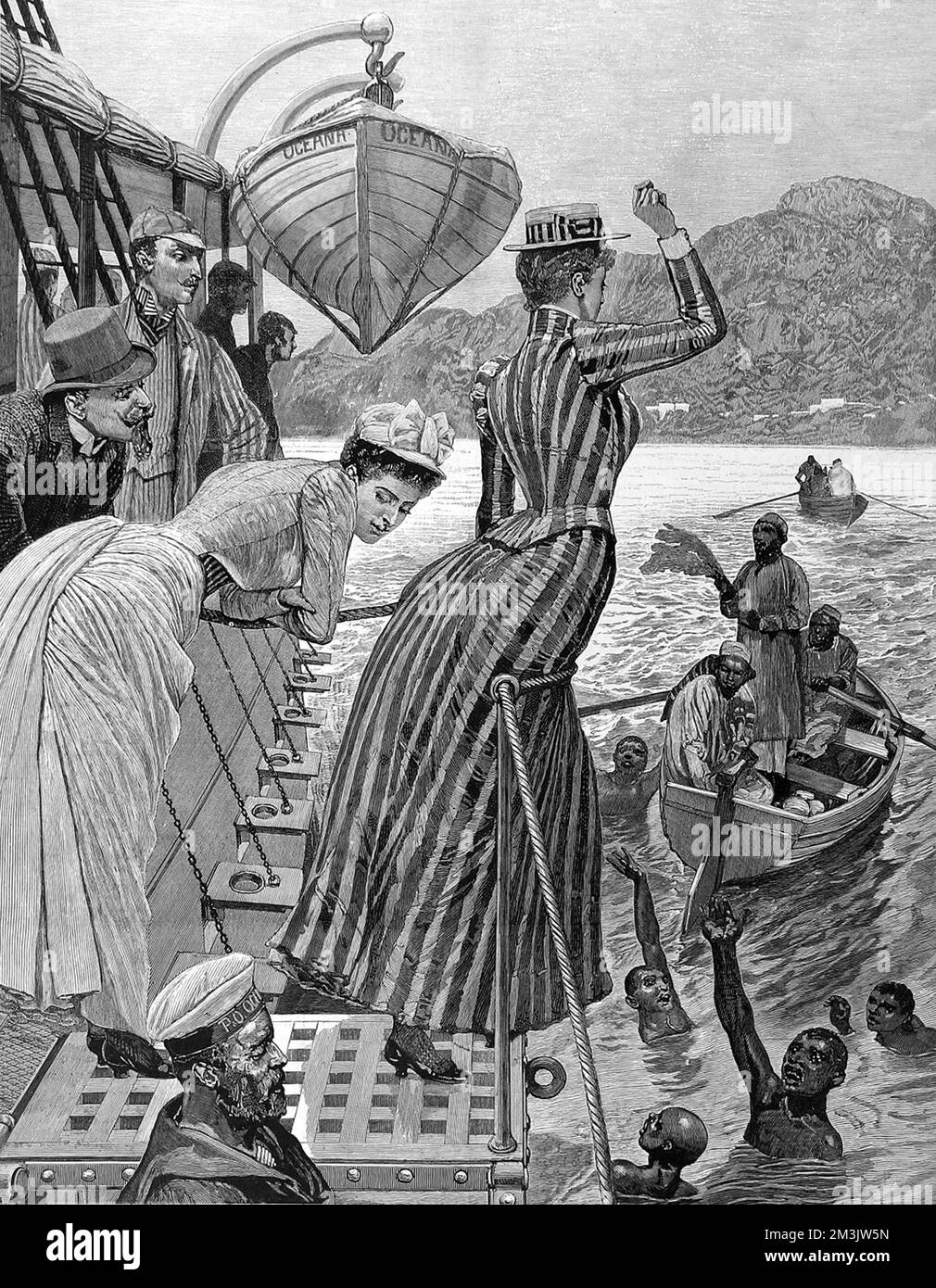 Children on board Black and White Stock Photos & Images - Alamy