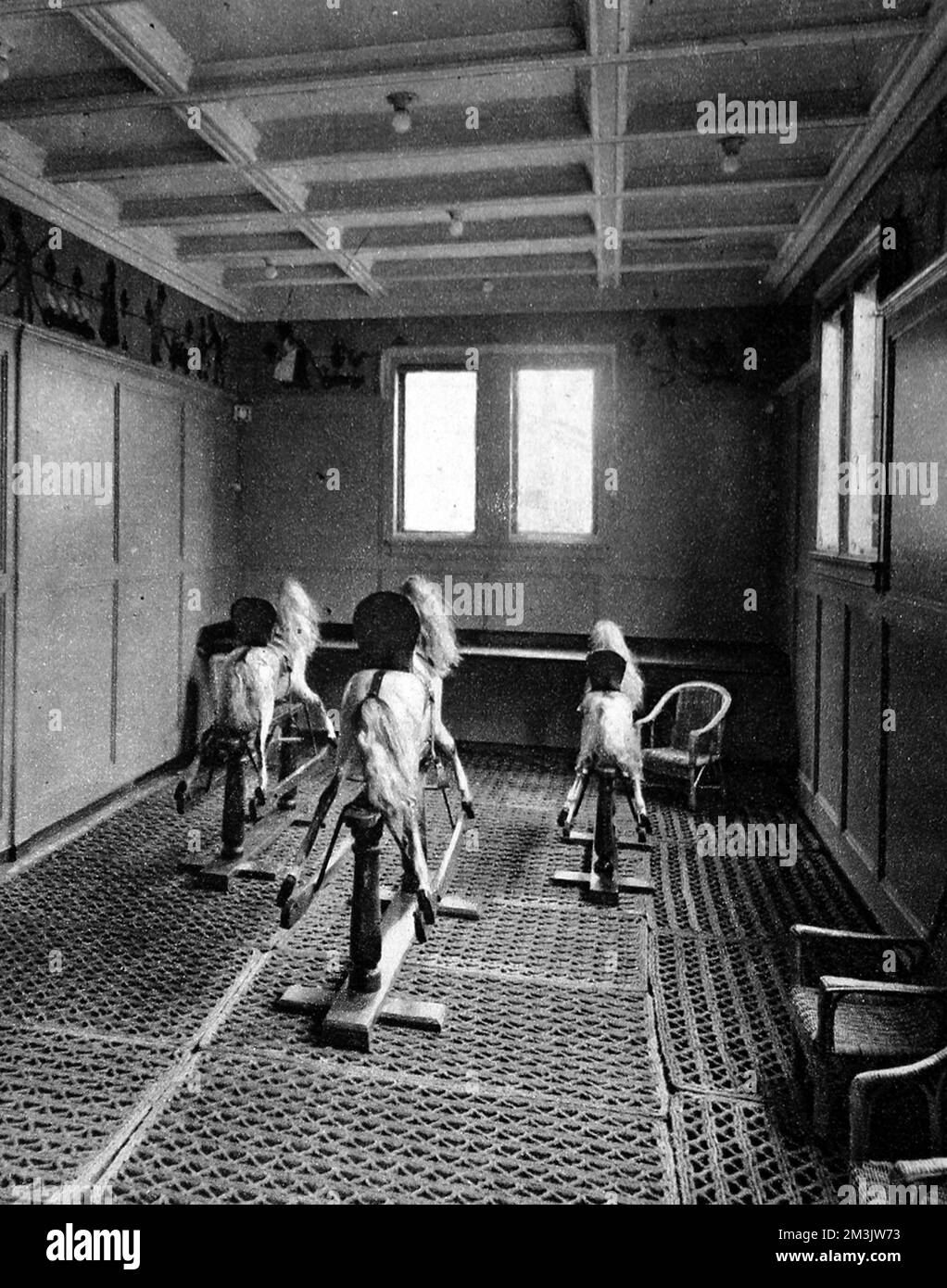 The Children's Playroom, R.M.S.P. 'Almanzora', 1920 Stock Photo - Alamy