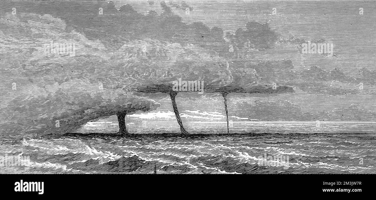 Waterspouts in the Mediterranean, 1872 Stock Photo - Alamy