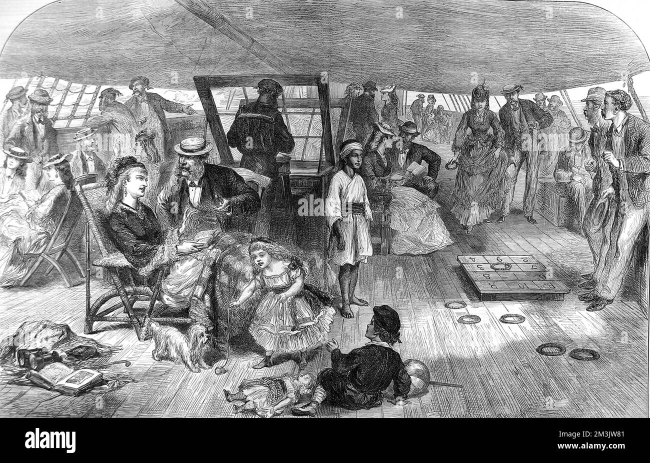 The Poop Deck of a P.&O. Liner, Red Sea, 1872 Stock Photo - Alamy