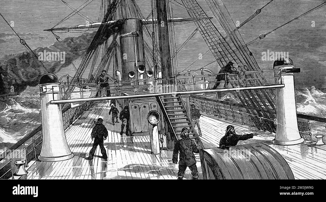 The Deck of the SS 'Gallia', 1879 Stock Photo - Alamy