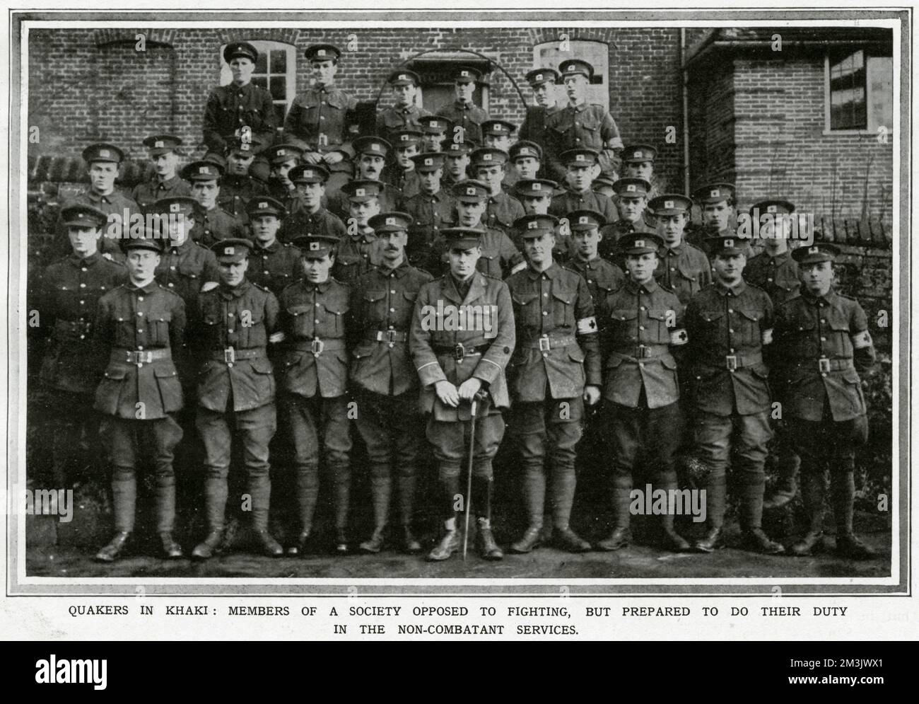 Conscientious objectors parade for a photograph 1916 Stock Photo - Alamy