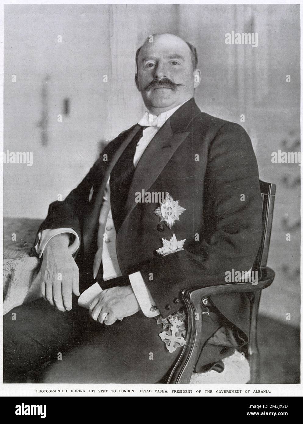 Essad Pasha, President of the government of Albania Stock Photo - Alamy