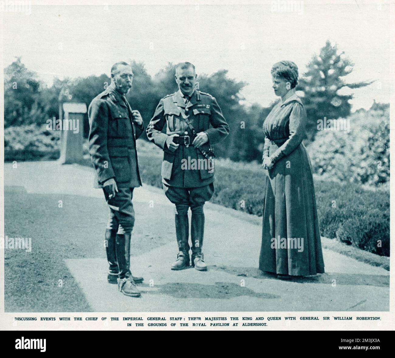 King George V with Queen Mary and General Sir William Robert Stock ...