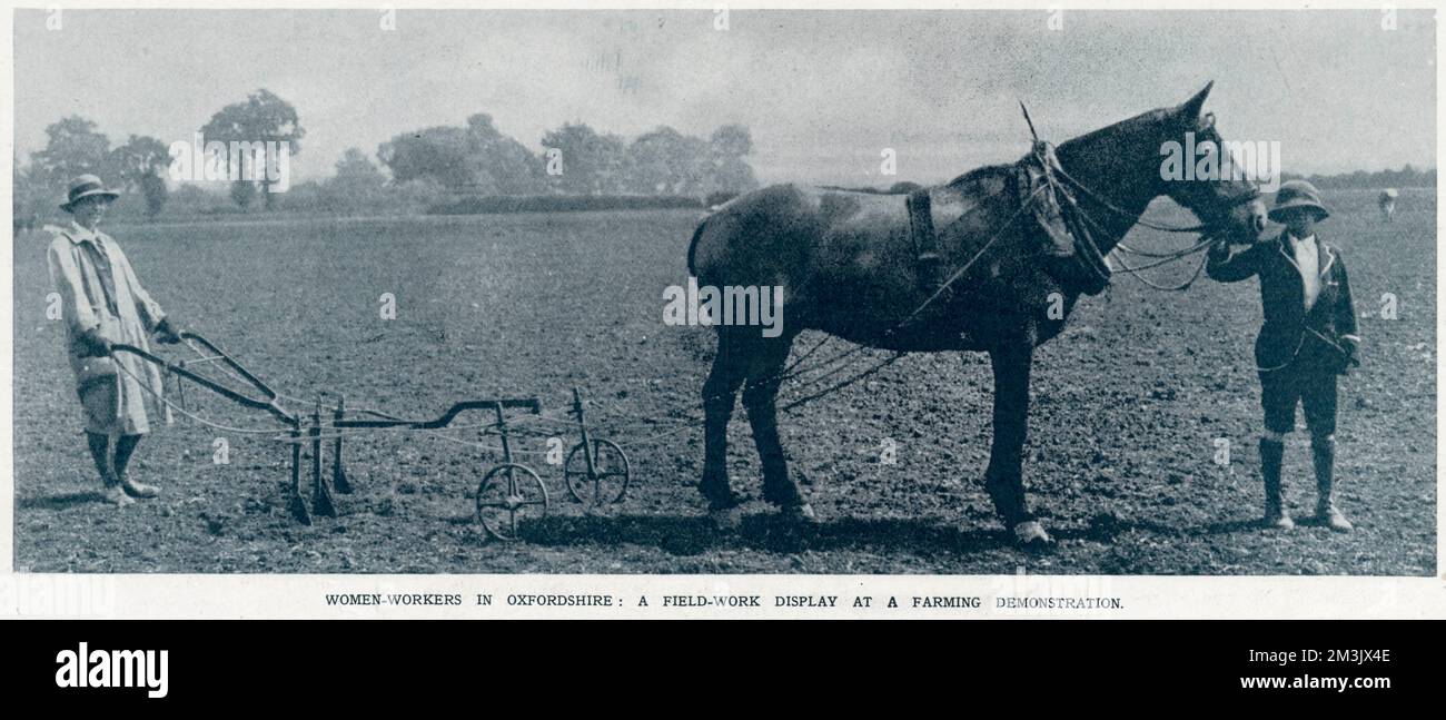 Female agricultural workers in Oxfordshire Stock Photo - Alamy