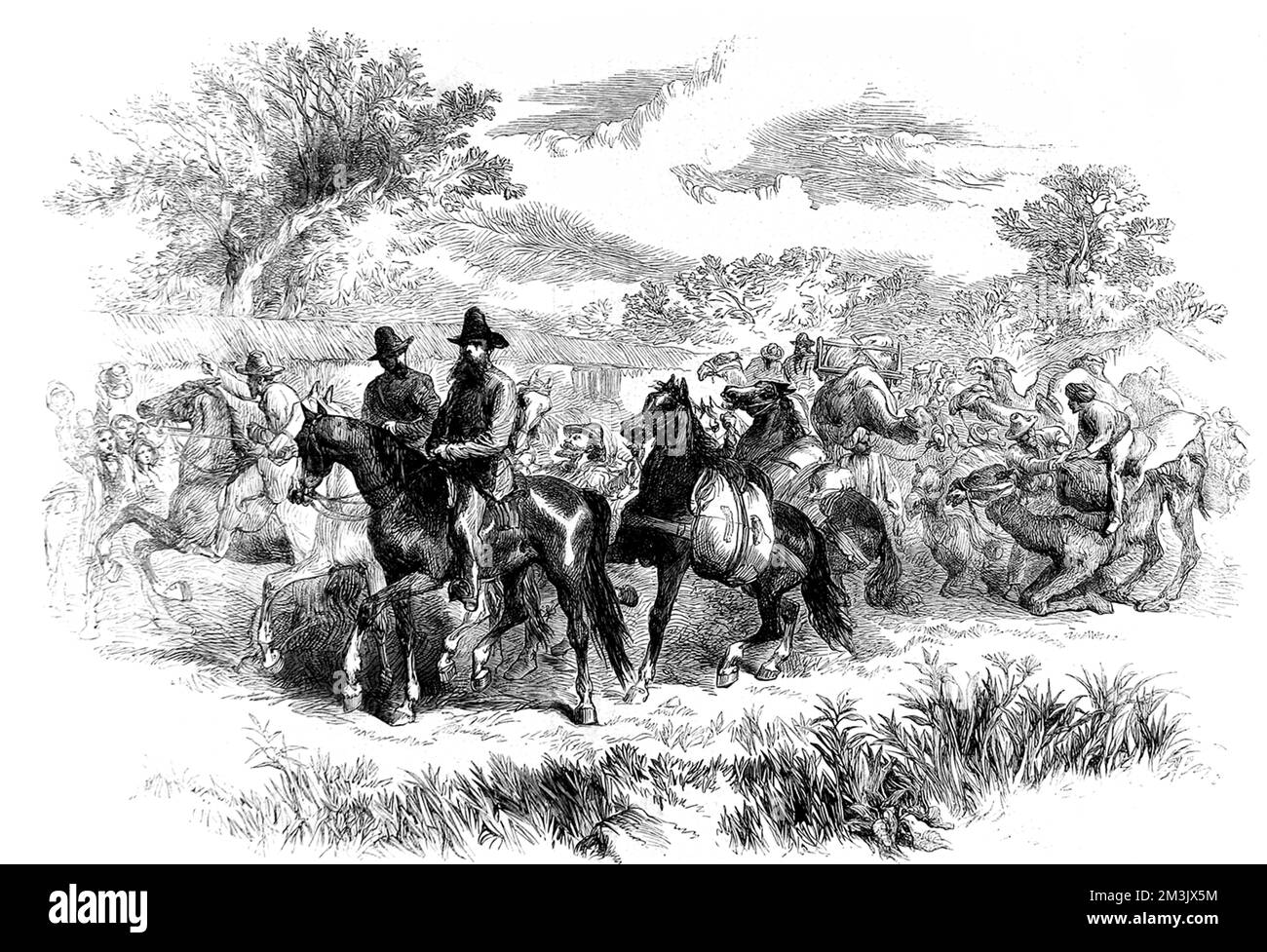 Burke and Wills Expedition Leaving Melbourne, 1860 Stock Photo - Alamy