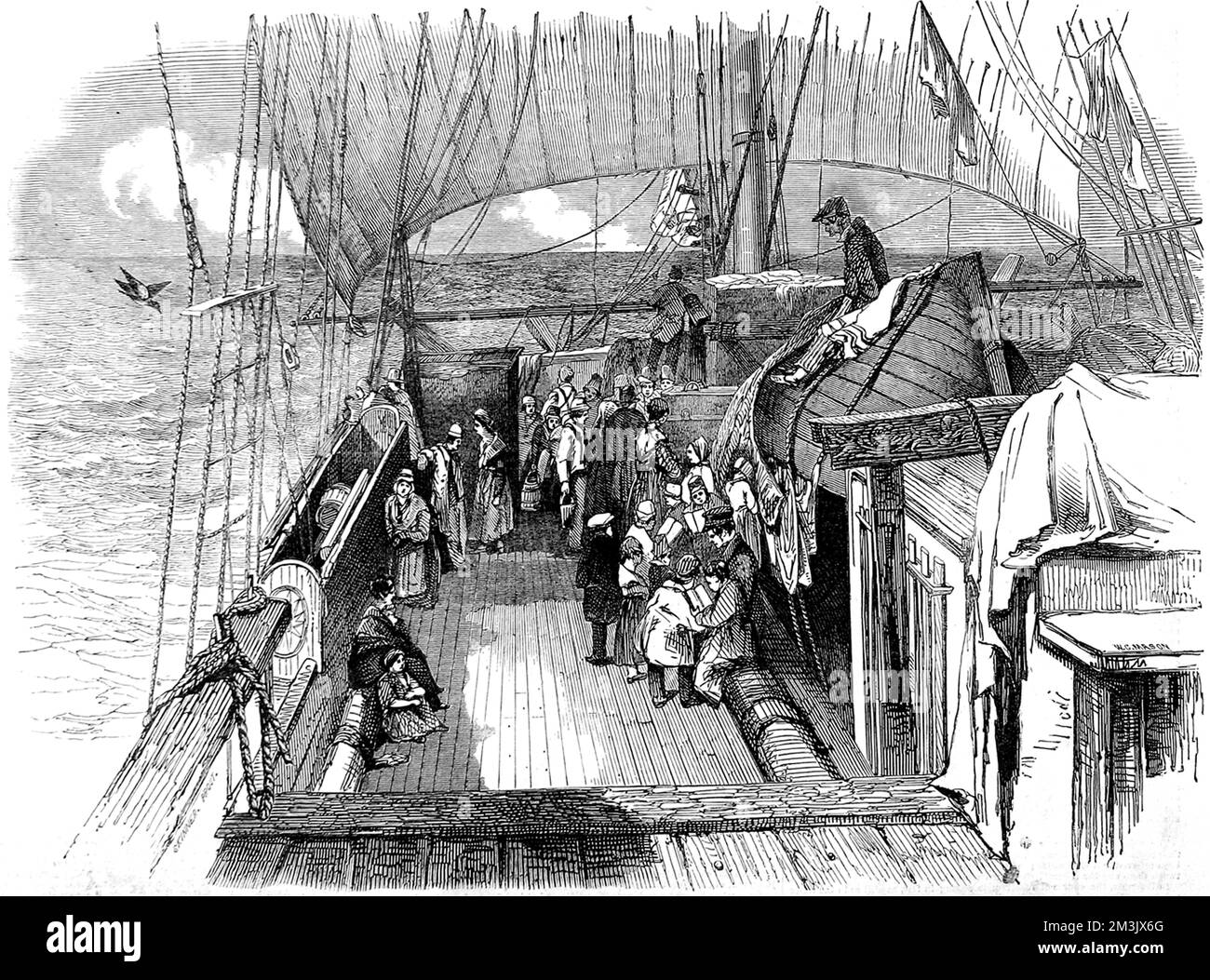 The Deck of an Australian Emigrant Ship, 1849 Stock Photo - Alamy