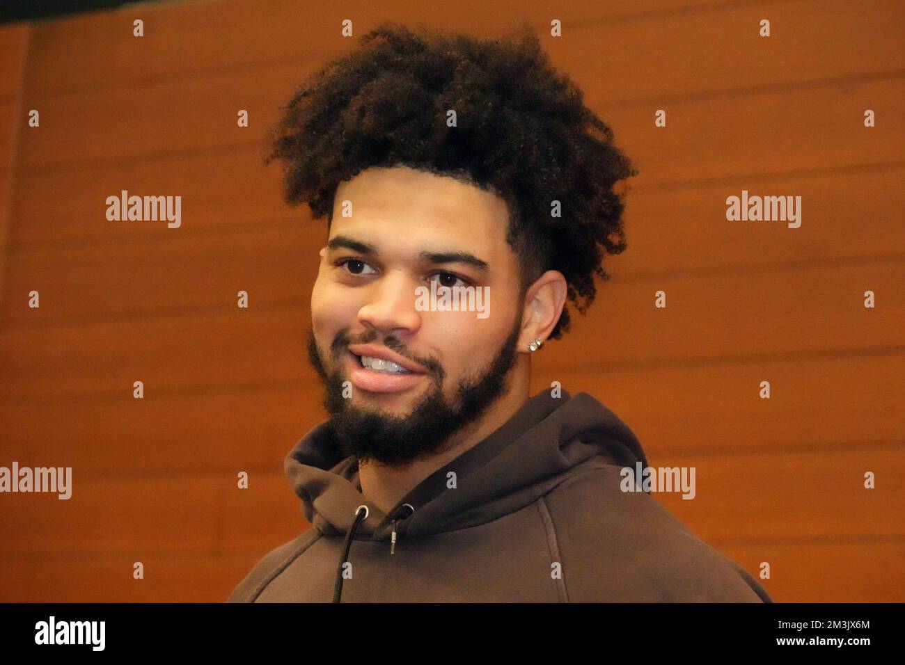 Southern California Trojans quarterback Caleb Williams speaks at ...