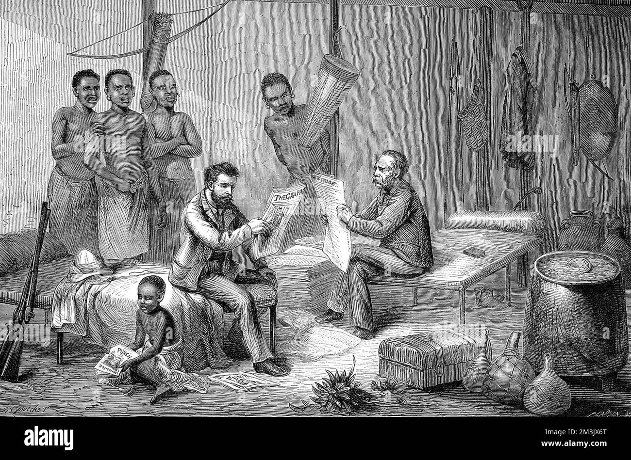 Sir Henry Morton Stanley and Dr. David Livingstone Reading N Stock ...