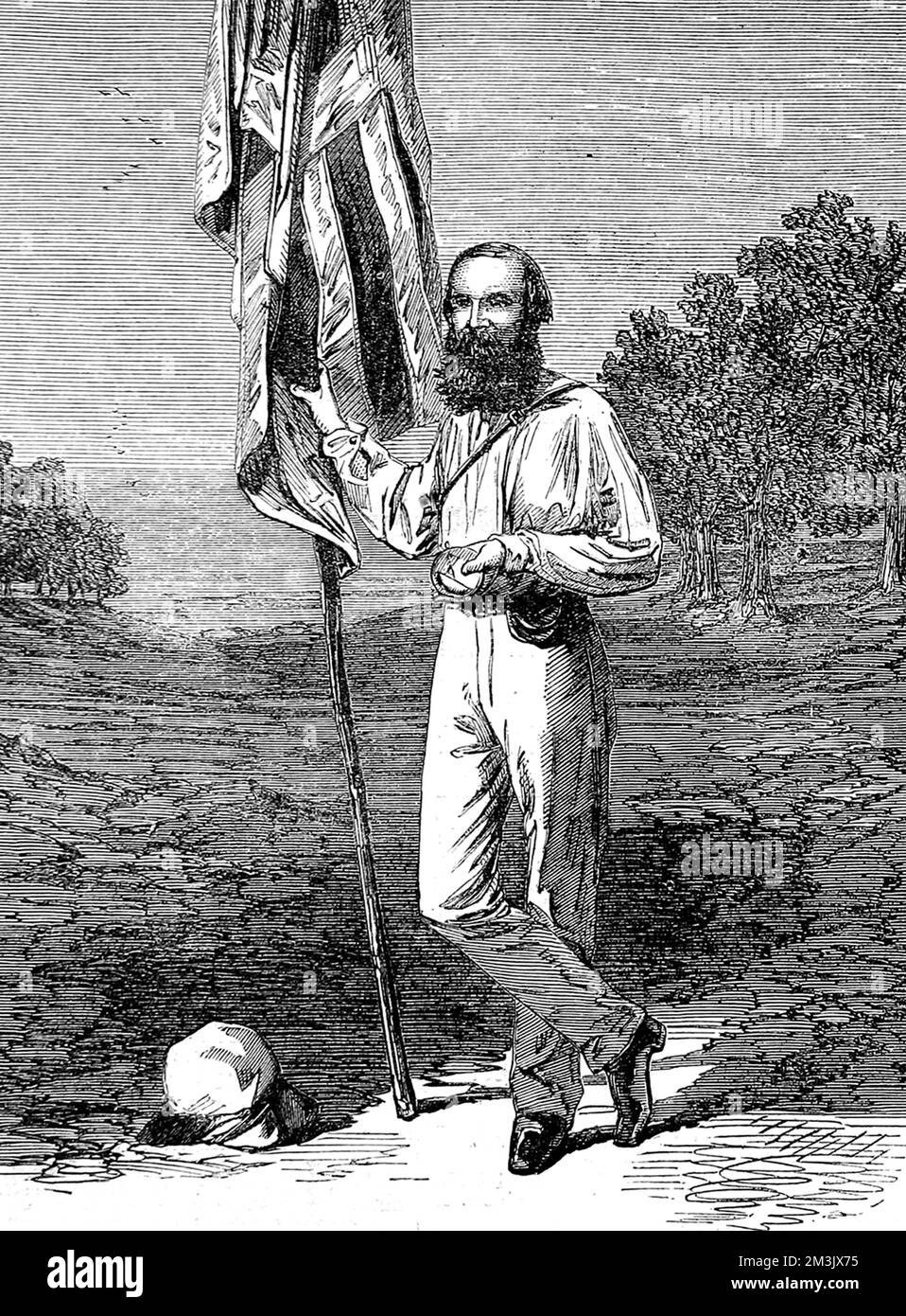 John McDouall Stuart (1815 - 1866), Australian explorer, pictured in ...