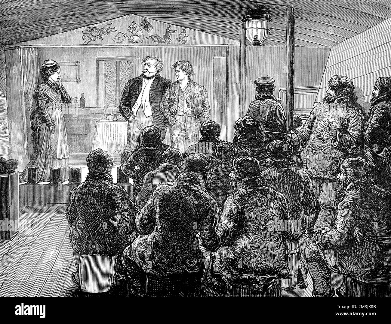 The 'theatre' on board HMS 'Alert' during the British Arctic Expedition ...