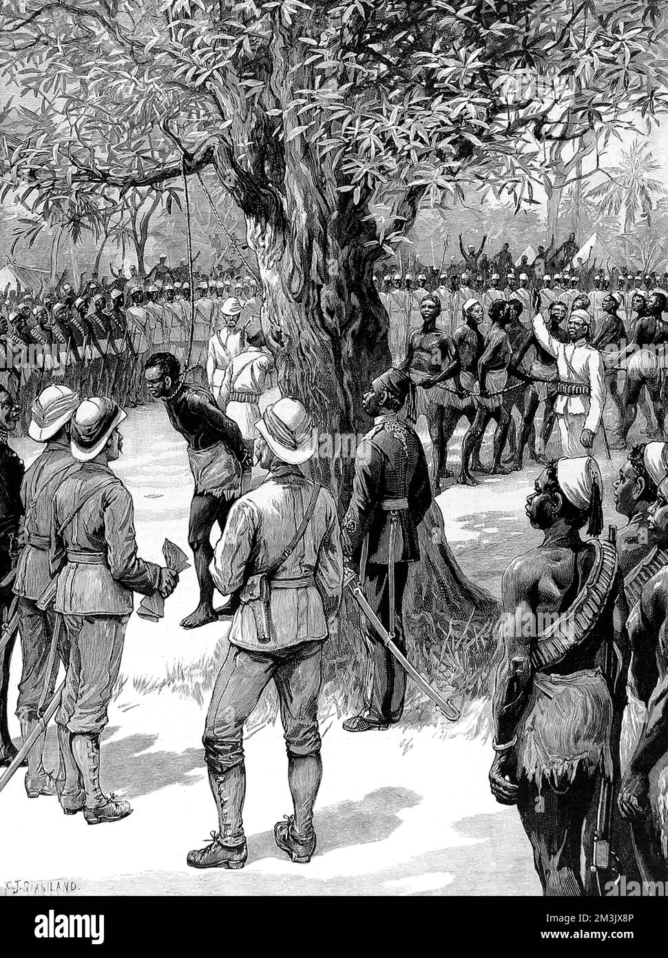 Execution of a Sudanese Mutineer at Mazamboni's, 1889 Stock Photo - Alamy