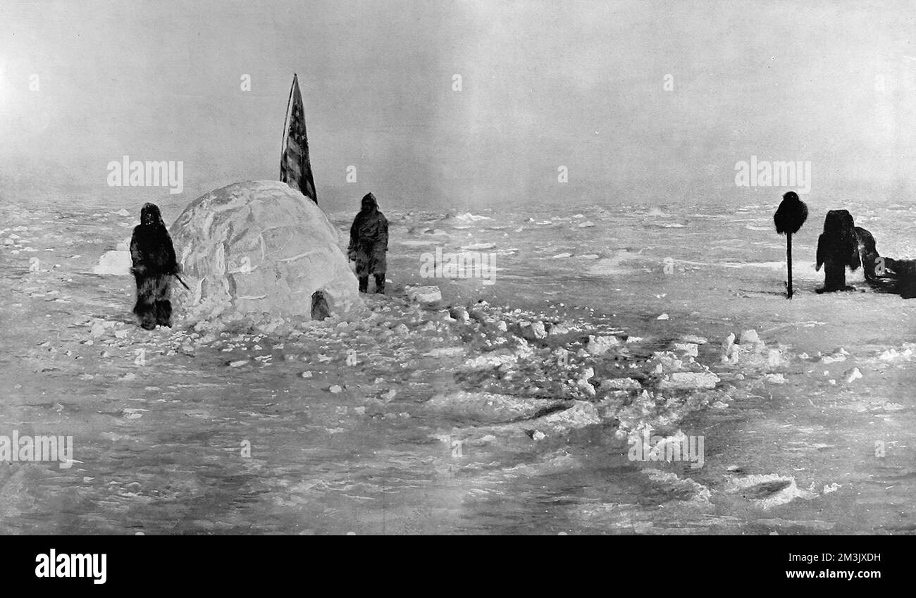 Cook's Expedition at the North Pole, 1908 Stock Photo - Alamy
