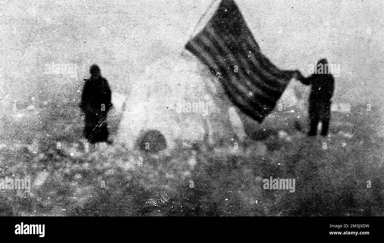 The Cook Polar Expedition at the North Pole 1908 Stock Photo - Alamy
