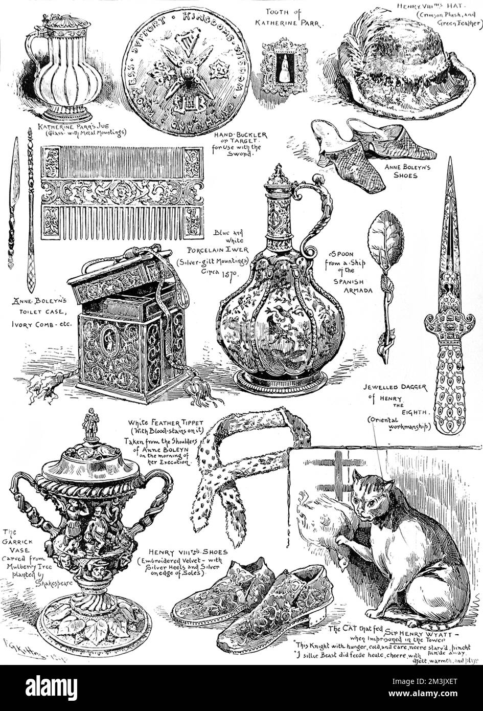 Items in the Tudor Exhibition 1890 Stock Photo - Alamy