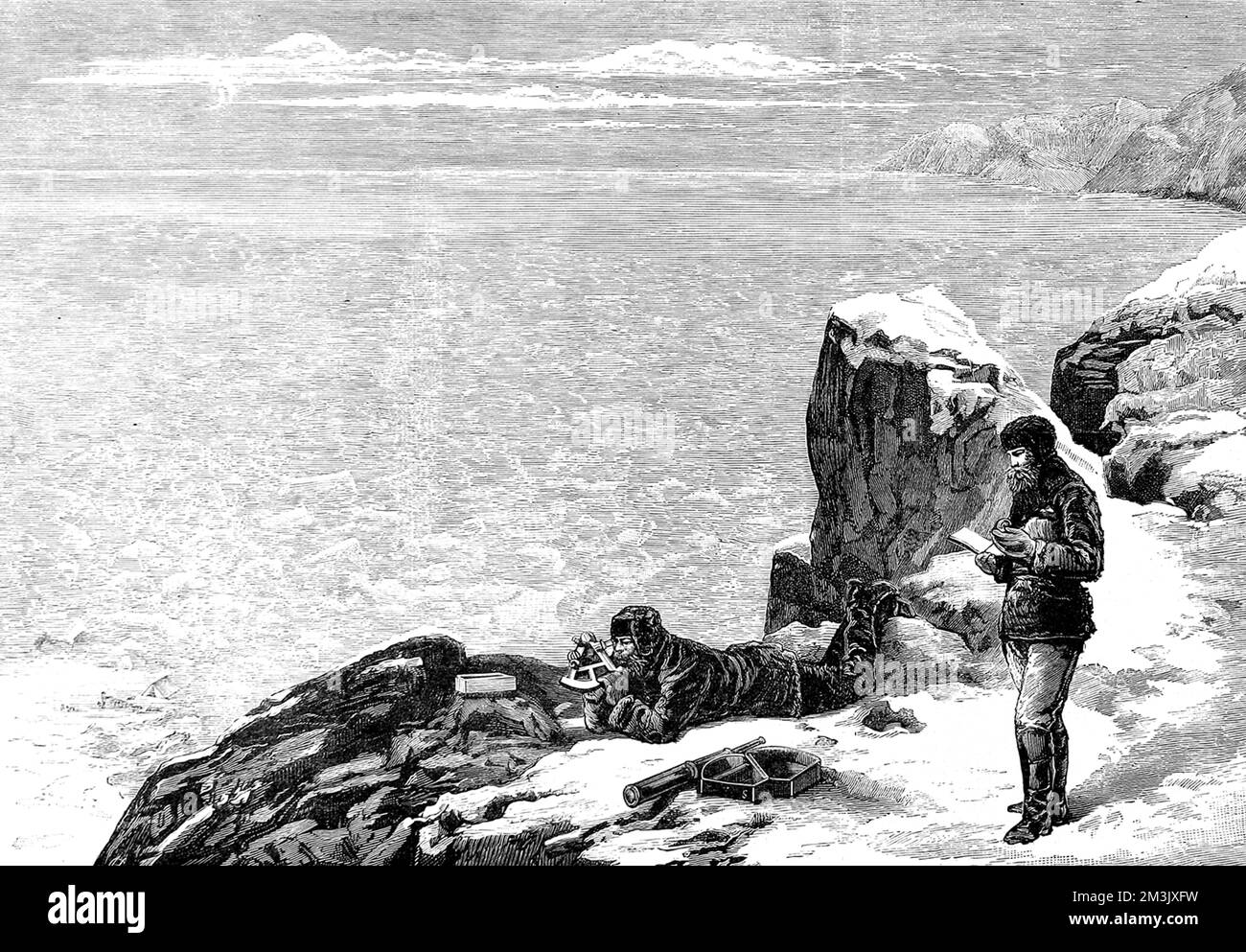 Greely Arctic Expedition at its farthest point North 1884 Stock Photo ...