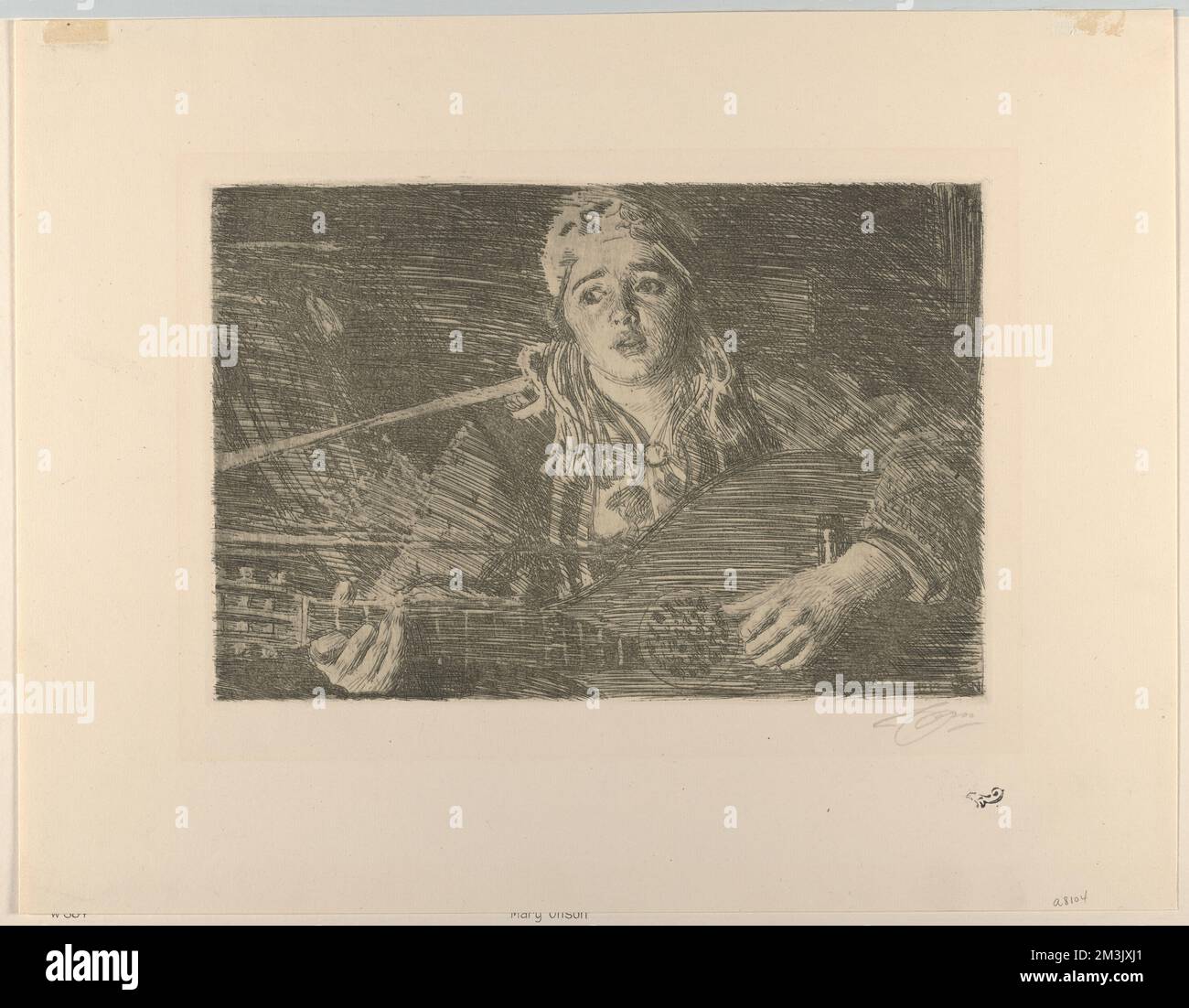 Ols Maria - Mary Olsson , Musicians, Lutes Stock Photo - Alamy