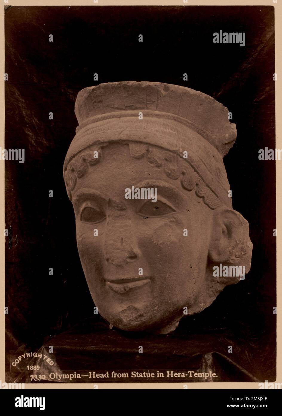 Olympia - head from statue in Hera-Temple , Antiquities, Sculpture ...