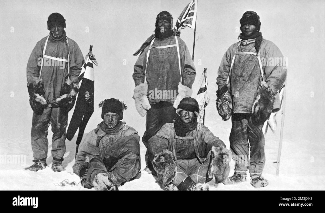 Captain Scott and his men at the South Pole 1912 Stock Photo - Alamy