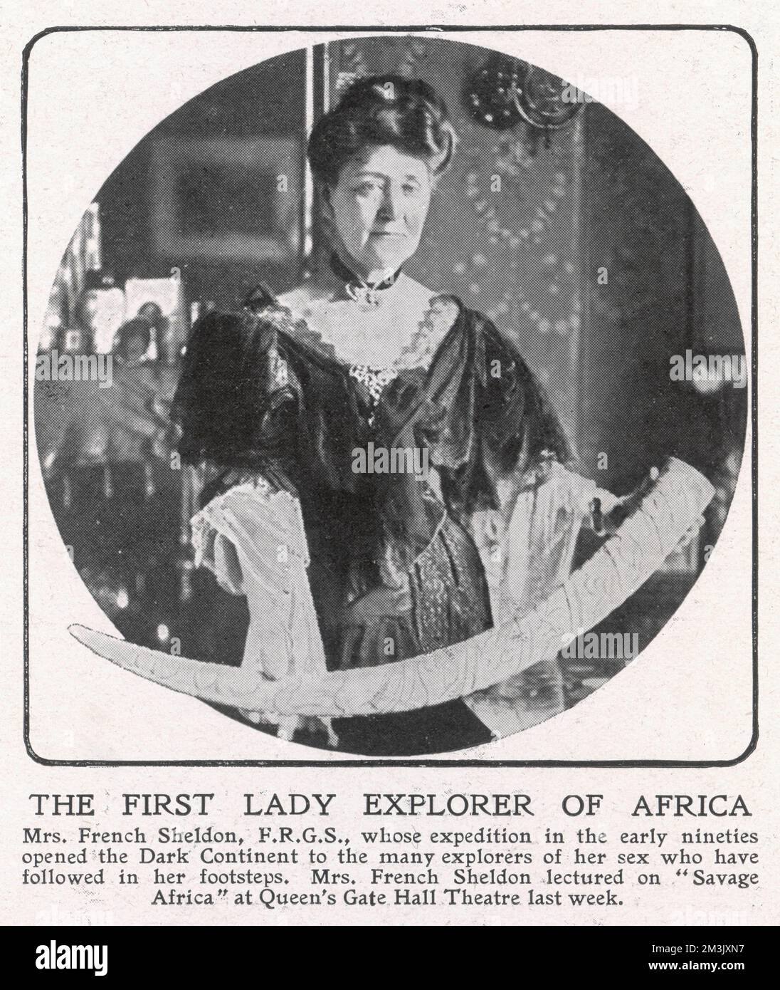 Mrs. Mary French Sheldon Stock Photo - Alamy