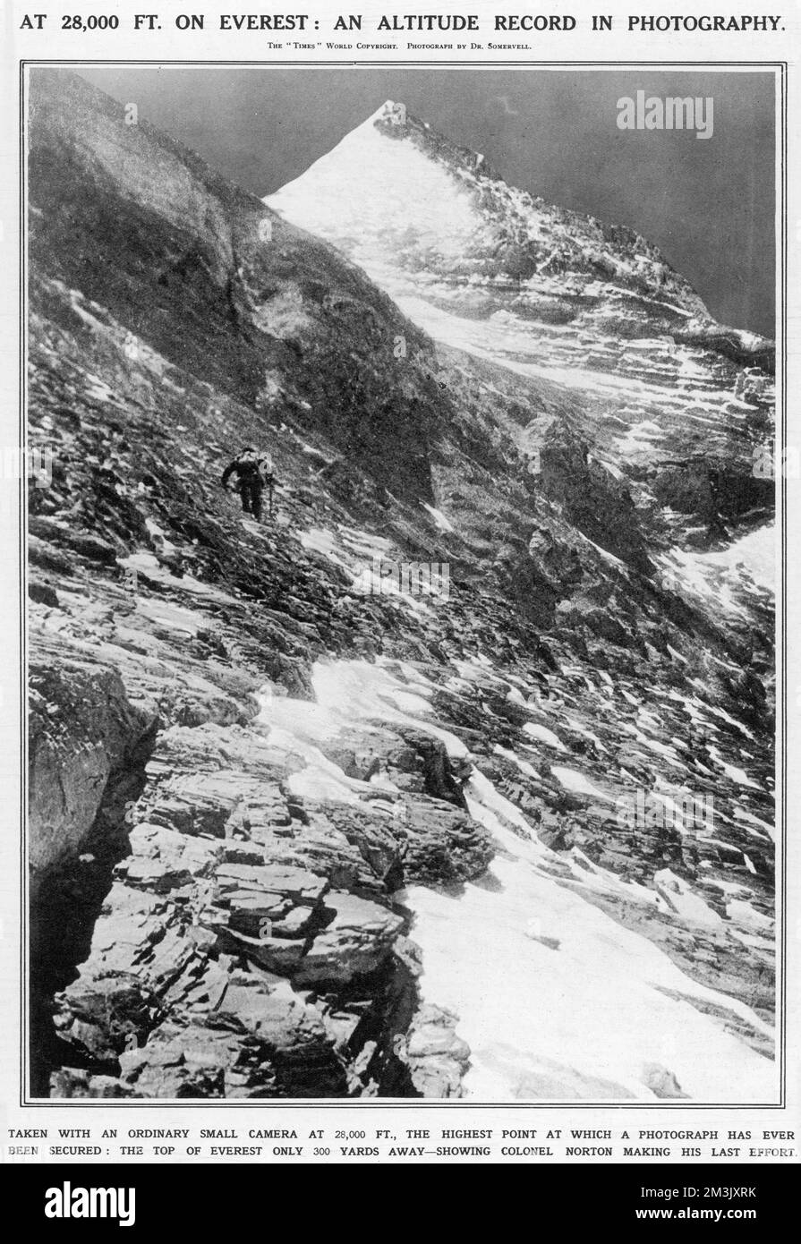 Photograph showing Colonel Edward Felix Norton (1884-1954) climbing ...