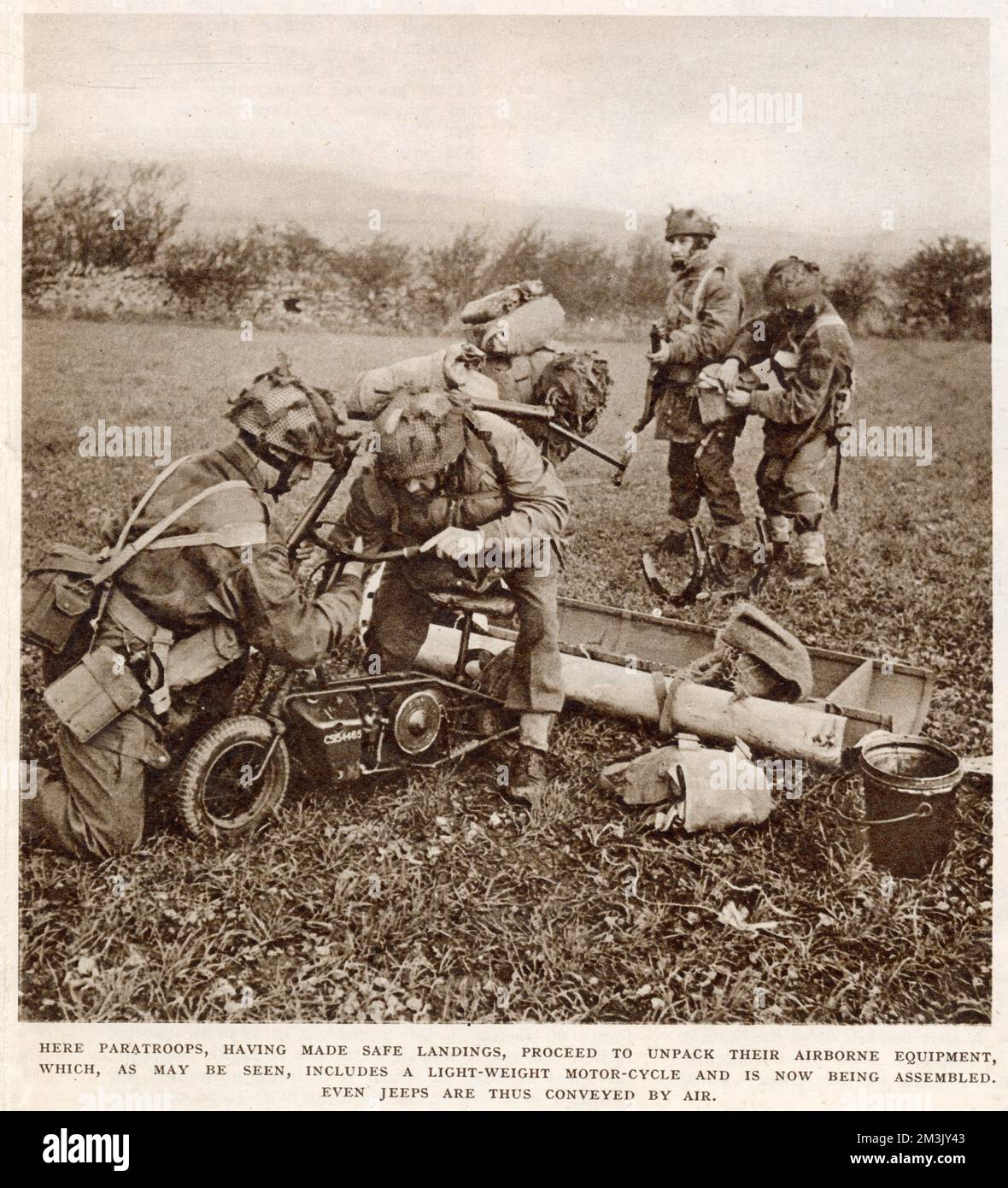 British Paratroops on exercise in England; Second World War Stock Photo ...