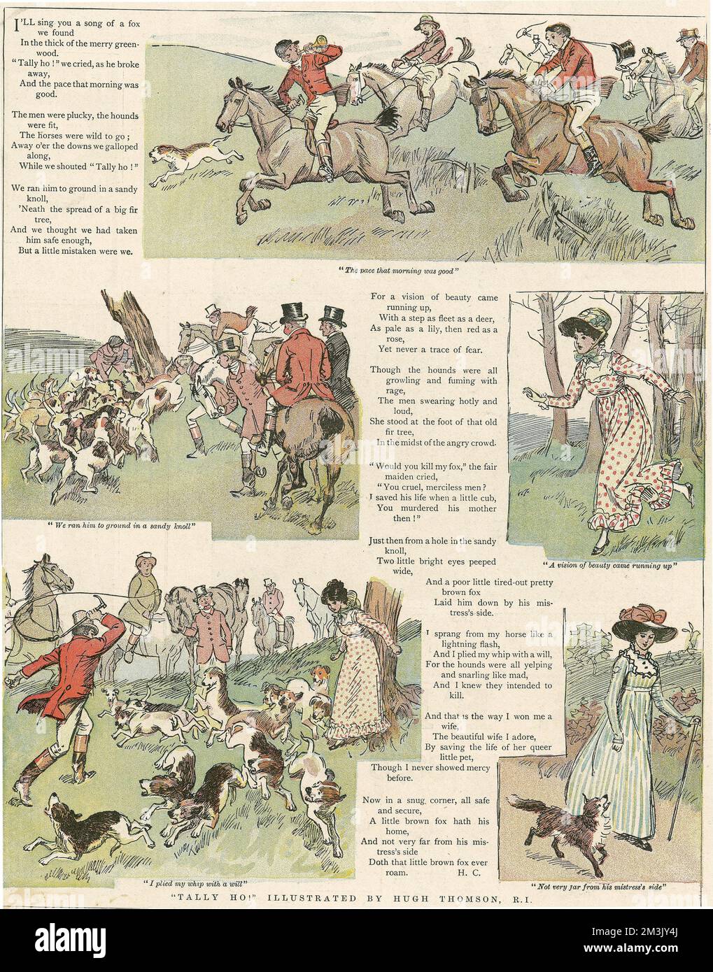 Hunting scenes - Graphic Christmas number Stock Photo - Alamy