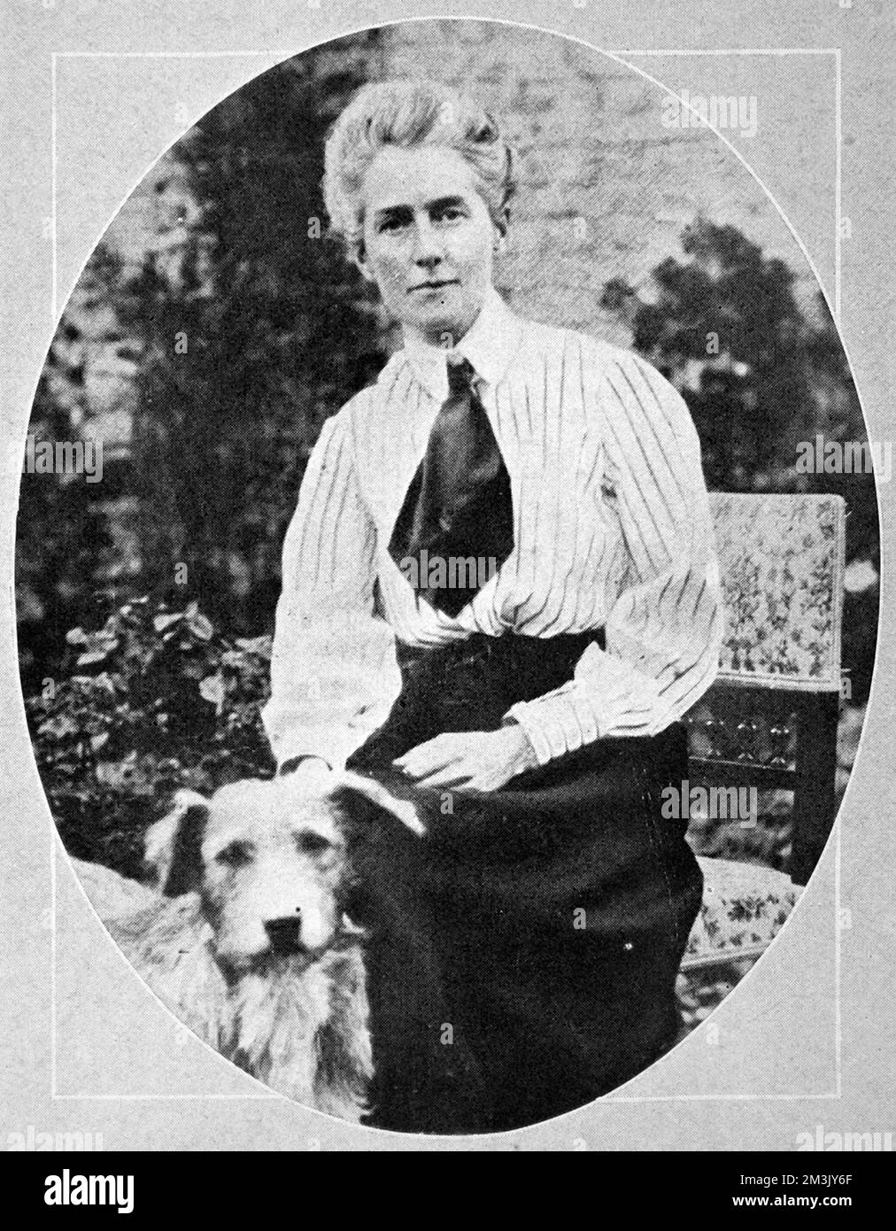 Edith Cavell (1865 - 1915), British nurse, during World War One, with ...