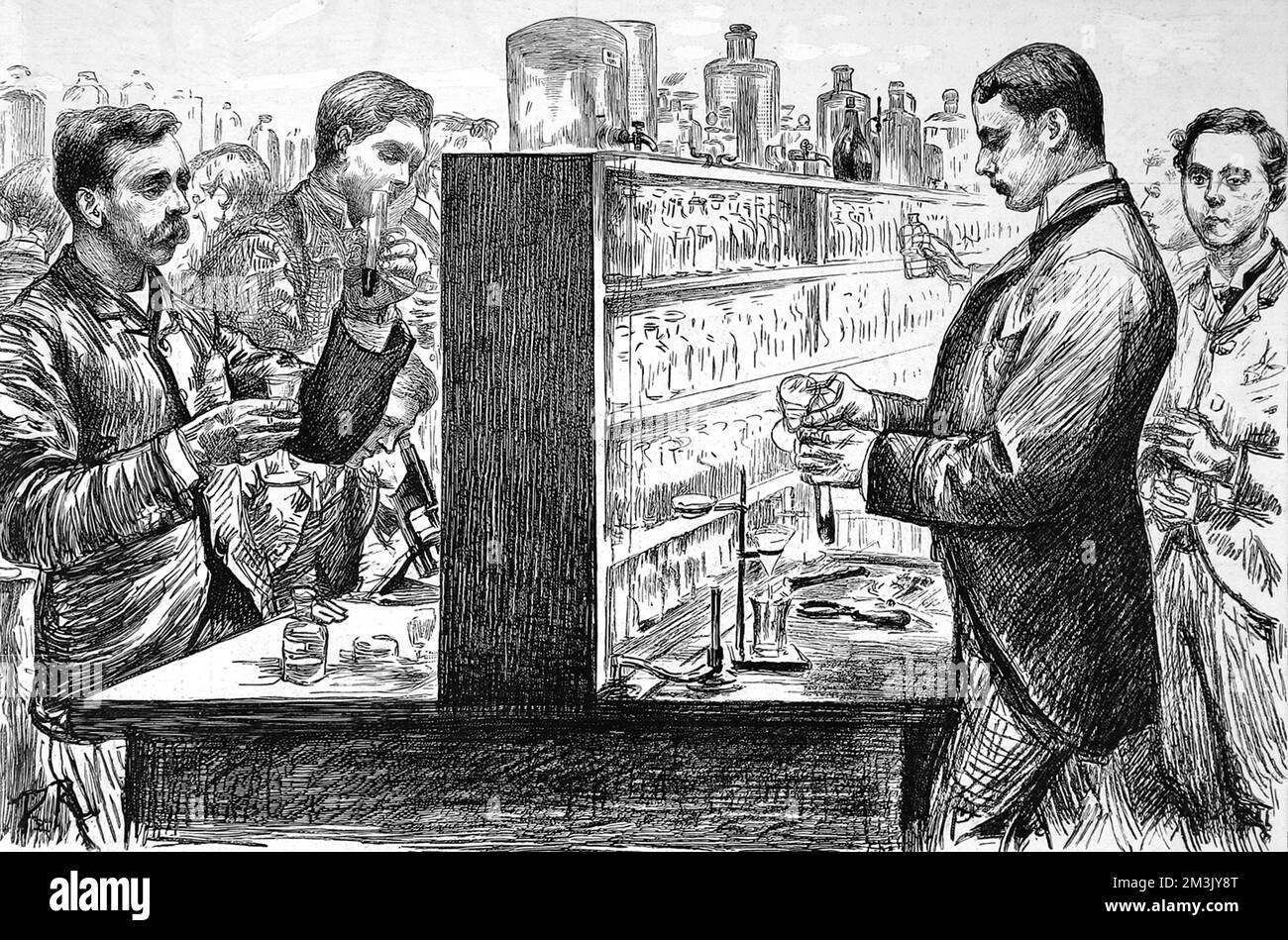 Medical students at work 1886 Stock Photo - Alamy
