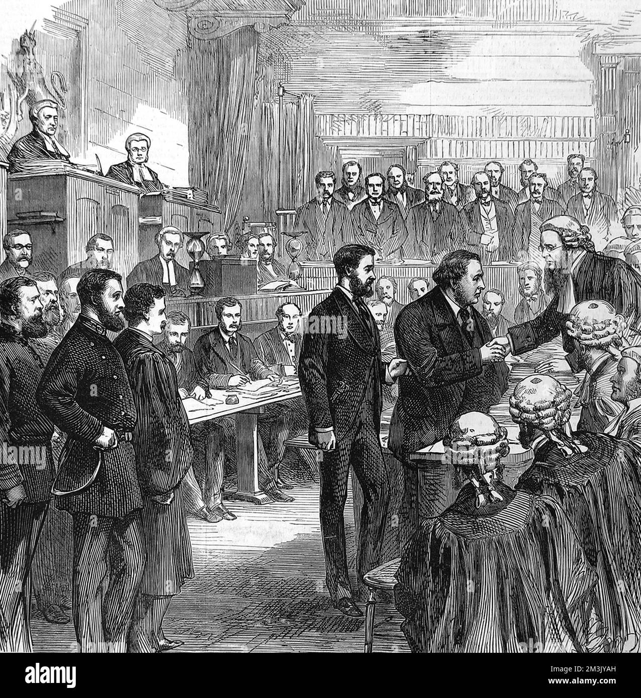 The final hour of the long running Tichborne trial, for the conviction ...