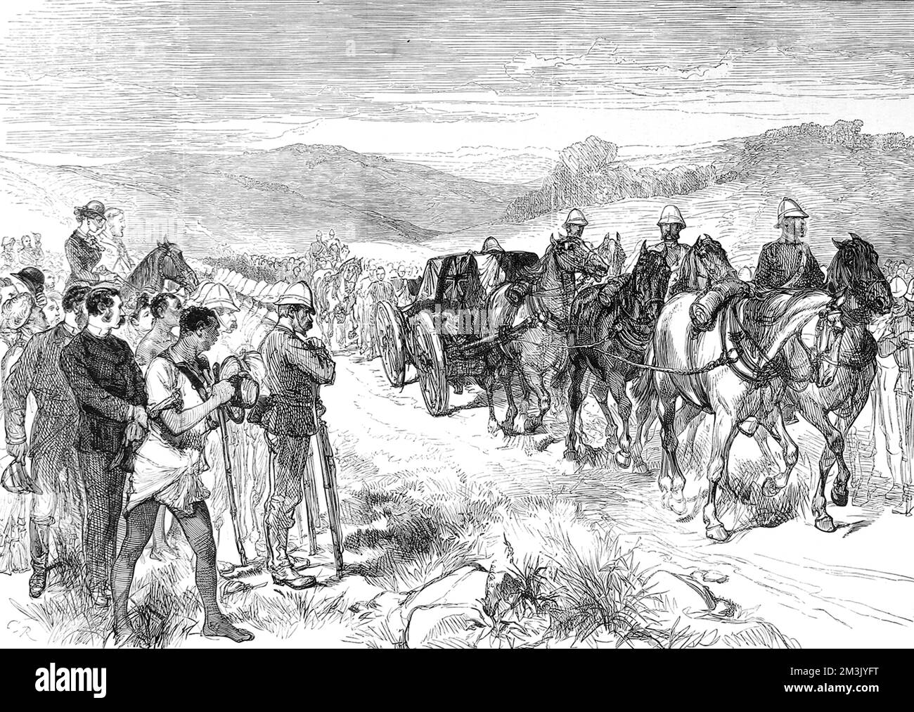 Zulu war. The late Prince Imperial's body being carried to P Stock ...