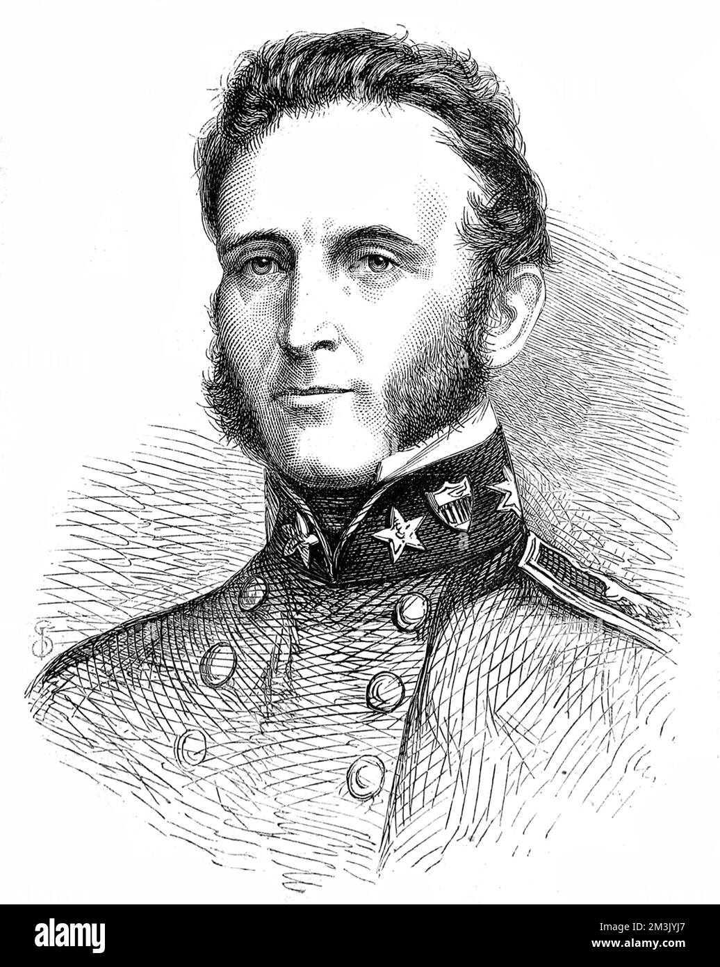 The Civil War in America. Portraits of notable Confederate o Stock ...