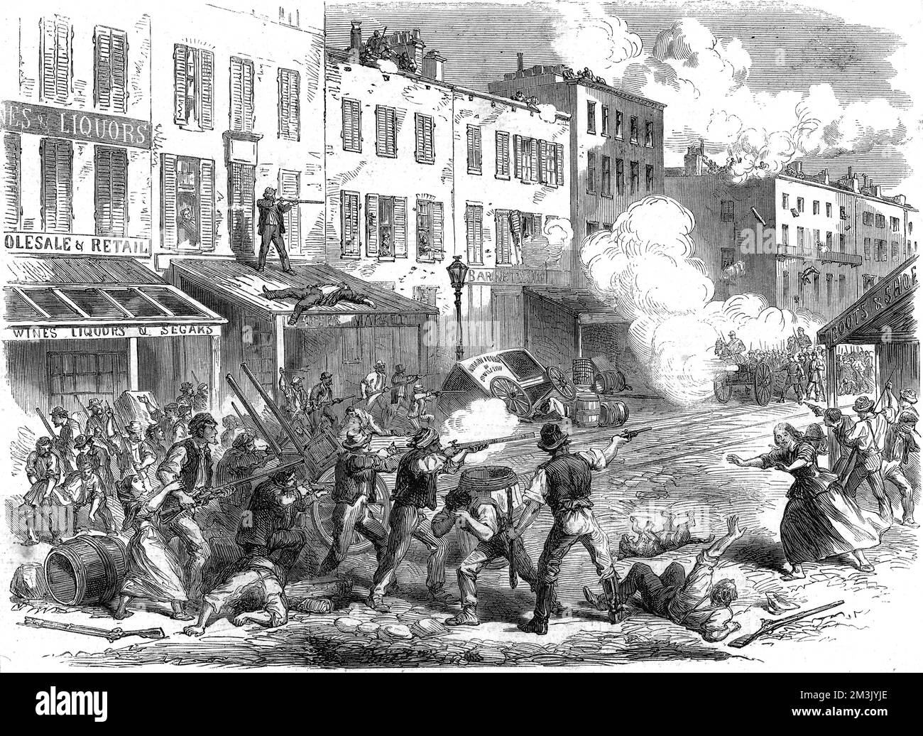 The American Civil War. The riots in New York Stock Photo - Alamy