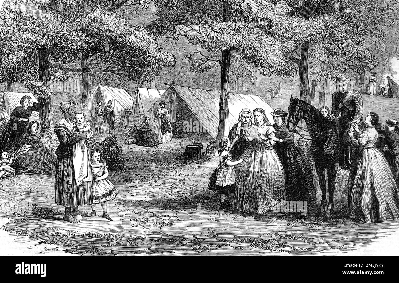 The Civil War in America. Southern refugees Stock Photo - Alamy