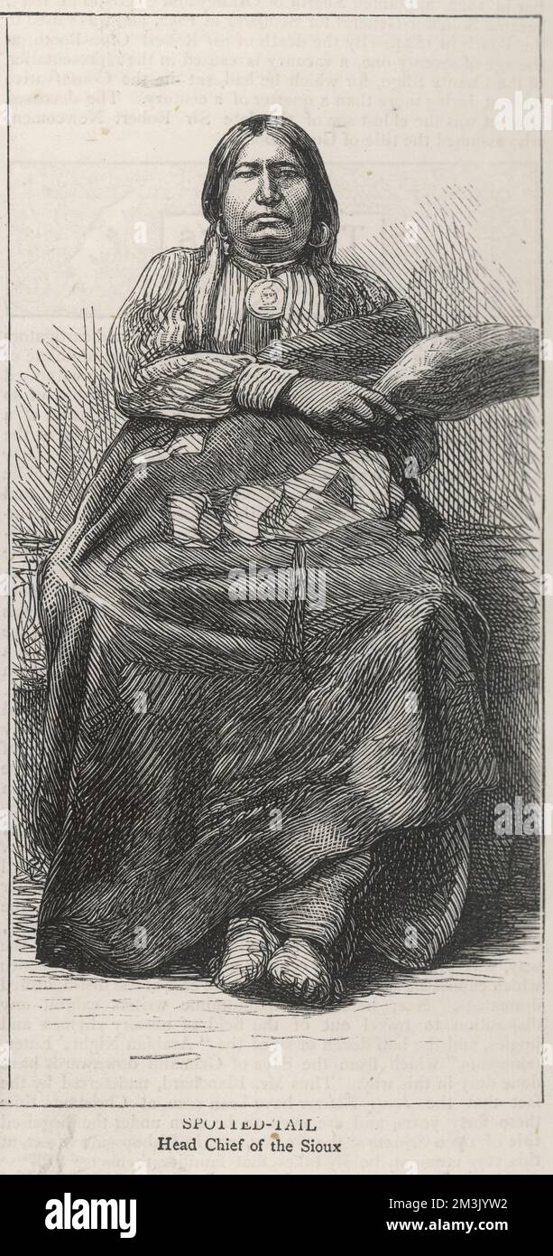 Spotted Tail, the Head Chief of the Sioux 1876 Stock Photo - Alamy