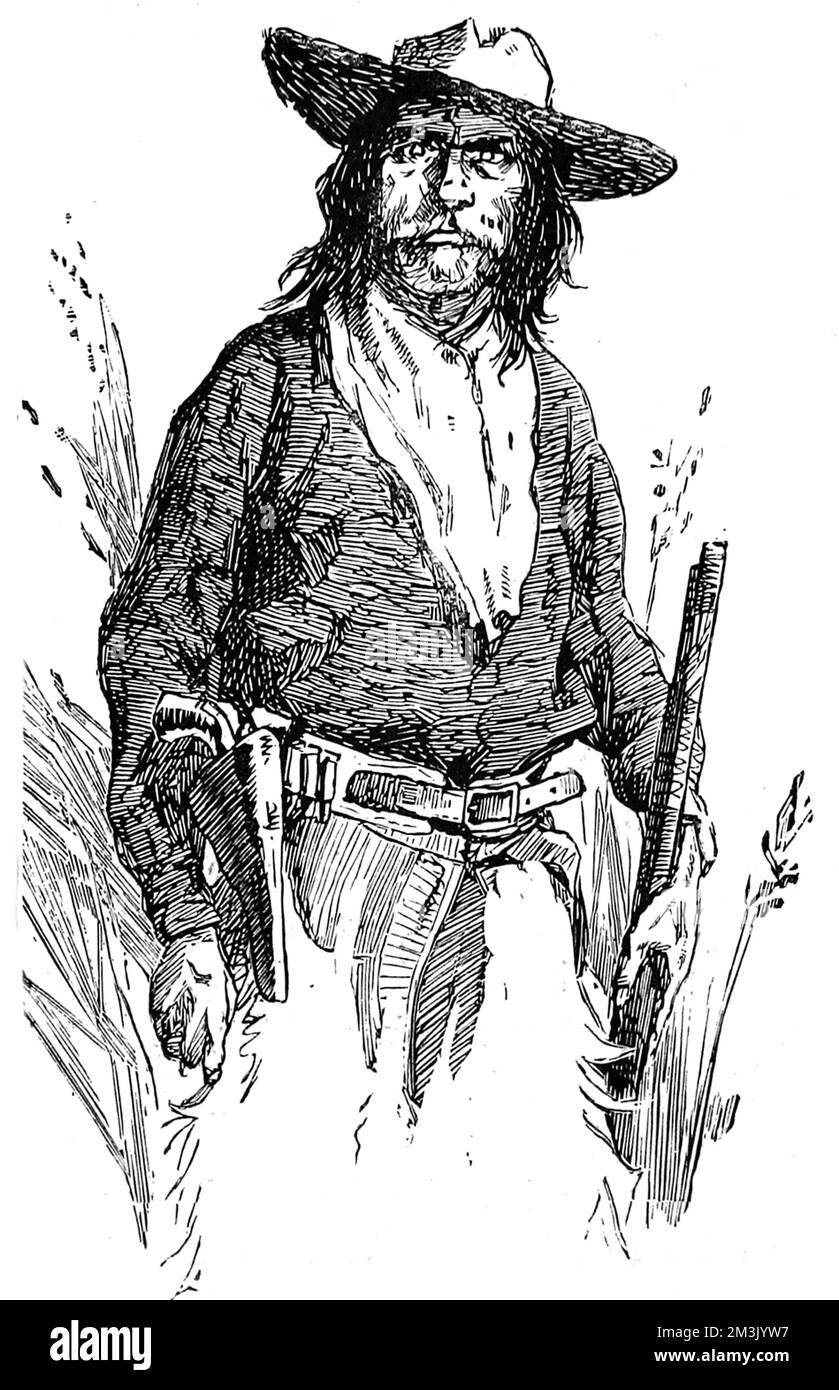 Illustration of a Native American Indian scout working as an Arizona ...