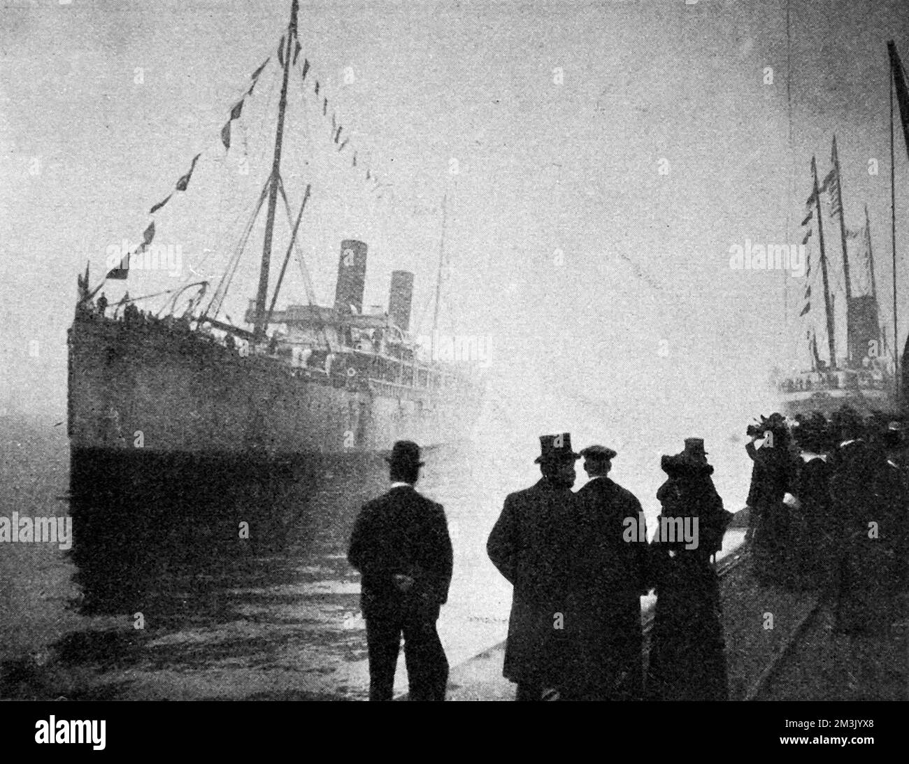 SS 'Norman' arriving at Ocean Quay, Southampton, 14th March 1903 ...