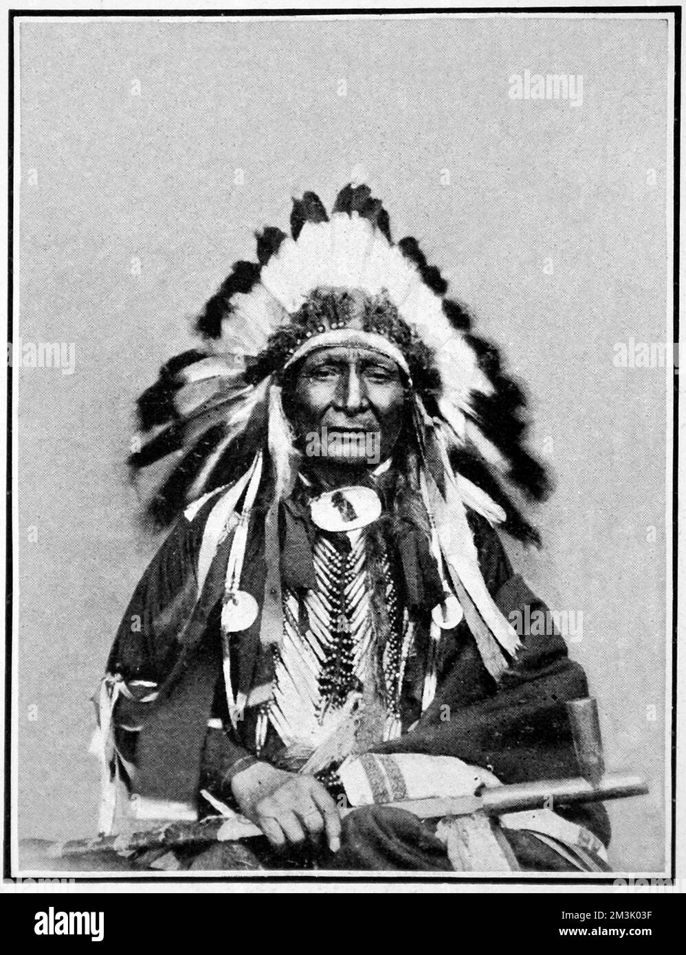 American Indians. The Peaceful extinction of the red Indian Stock Photo ...