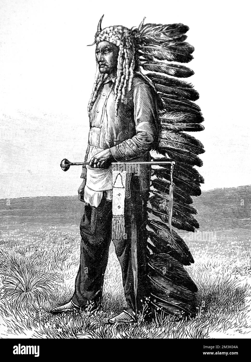 American Indians. Sitting Bull, Chief of the Sioux Stock Photo - Alamy