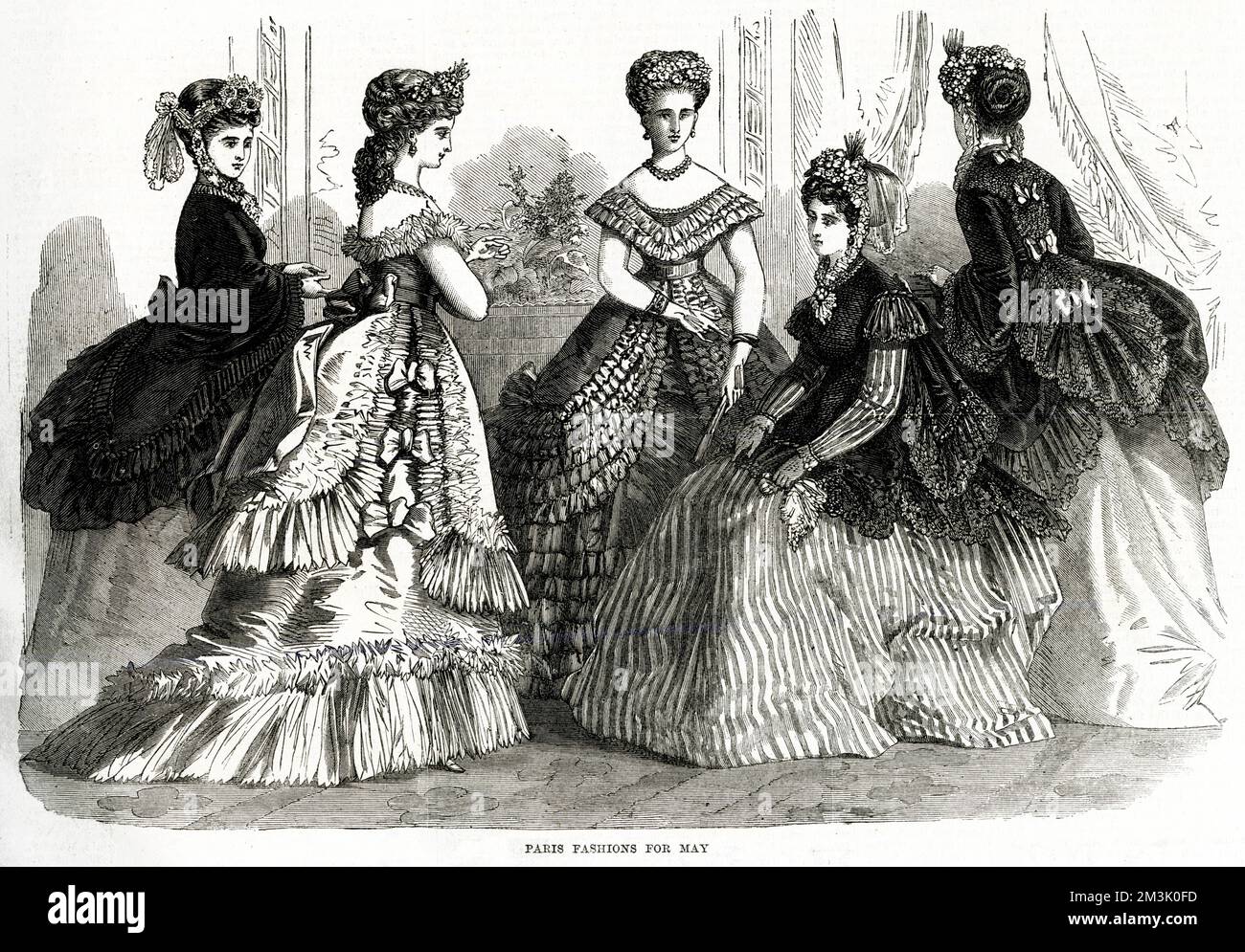 Fashions for May 1869 Stock Photo - Alamy