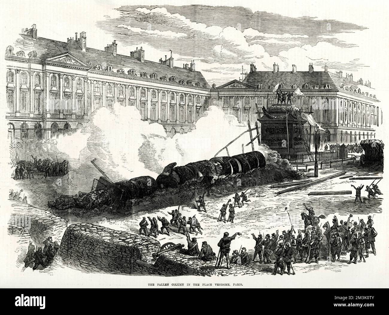 Destroyed Vendome Column; Paris Commune 1871 Stock Photo - Alamy