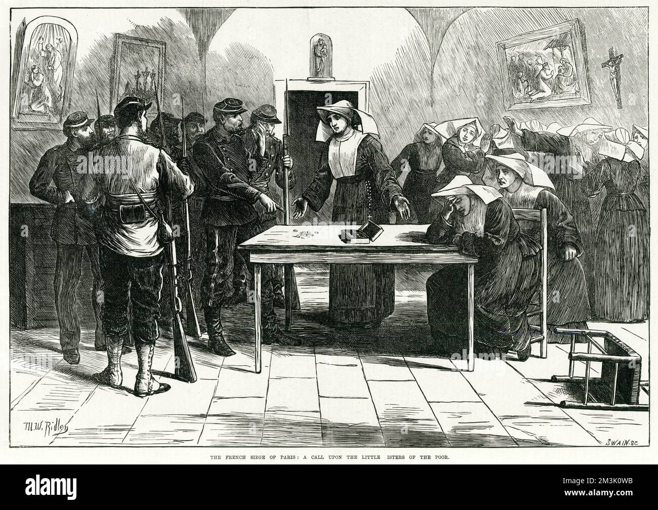 Communards cleaning out the coffers of the Church 1871 Stock Photo - Alamy