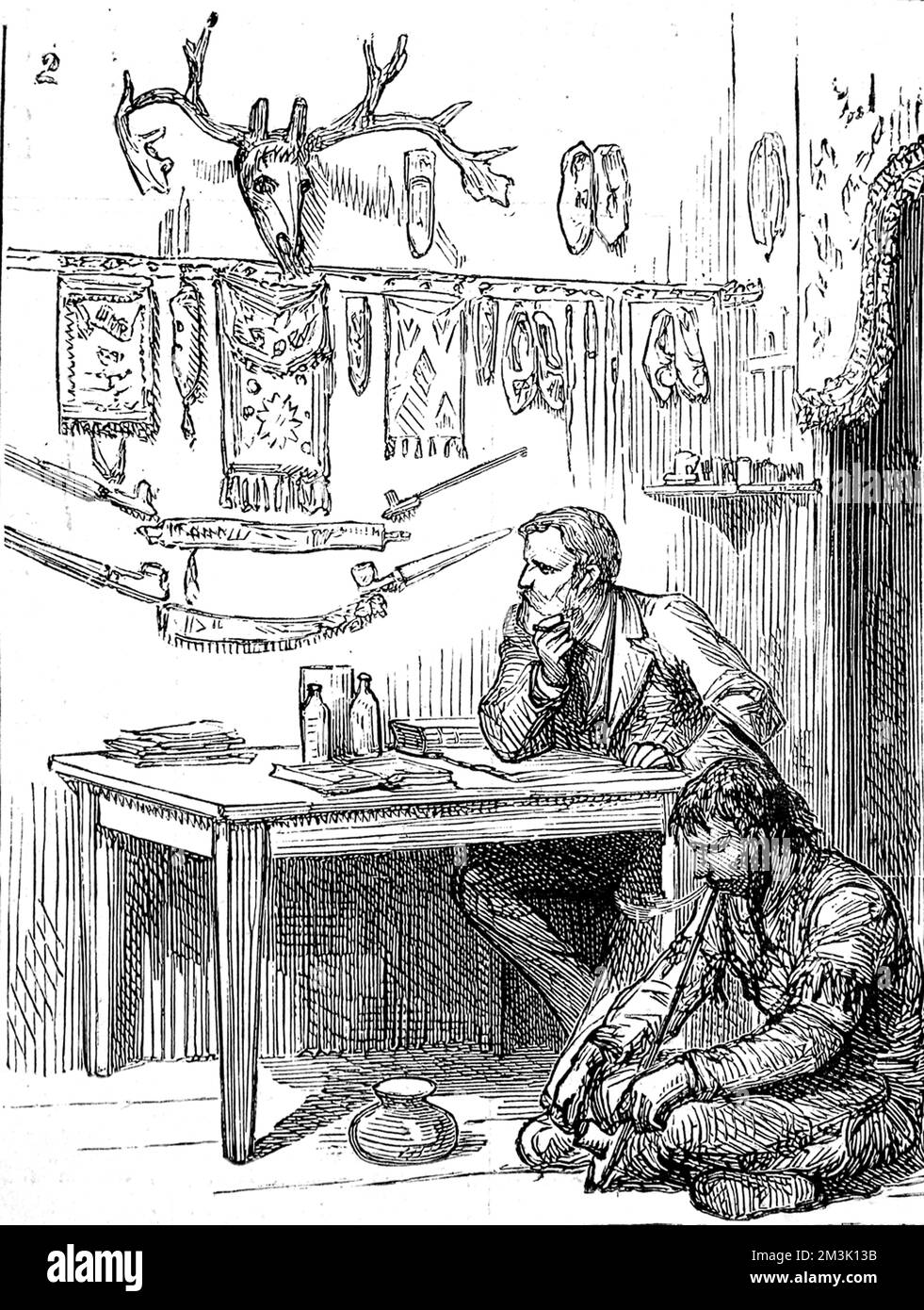 Hotel Office in a frontier town, North America 1880 Stock Photo - Alamy