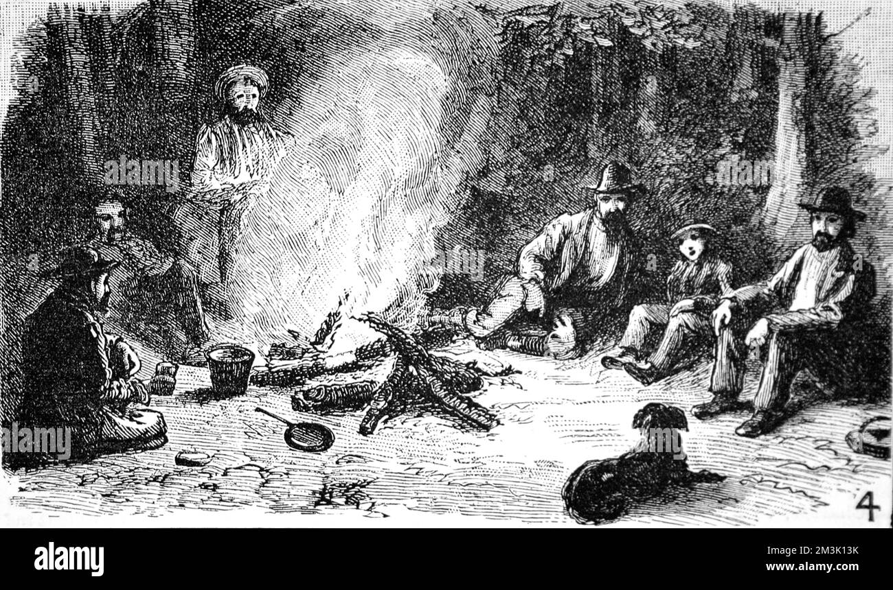 Sitting around a log fire hi-res stock photography and images - Alamy