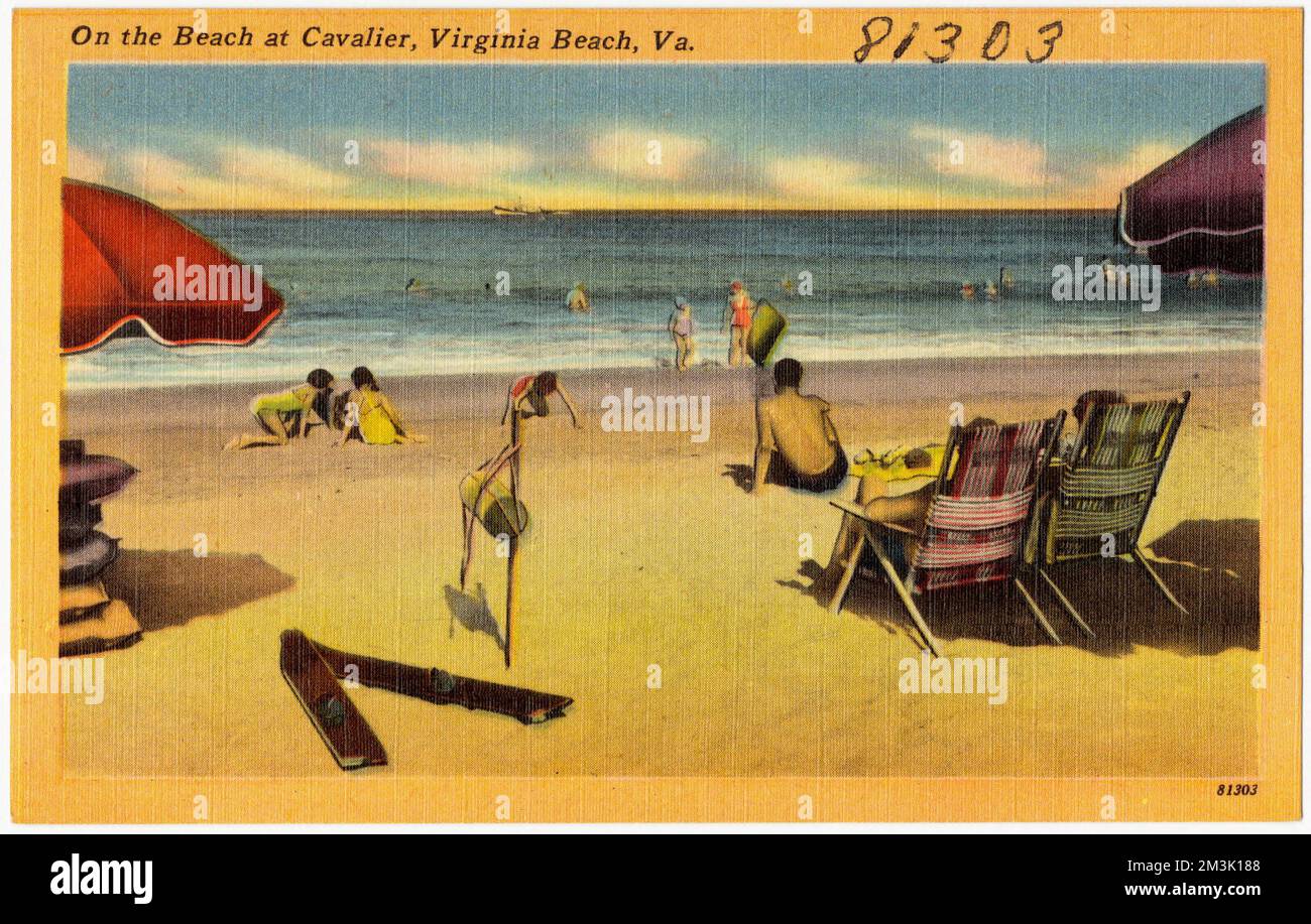 On the beach at Cavalier, Virginia Beach, Va. , Beaches, Tichnor ...