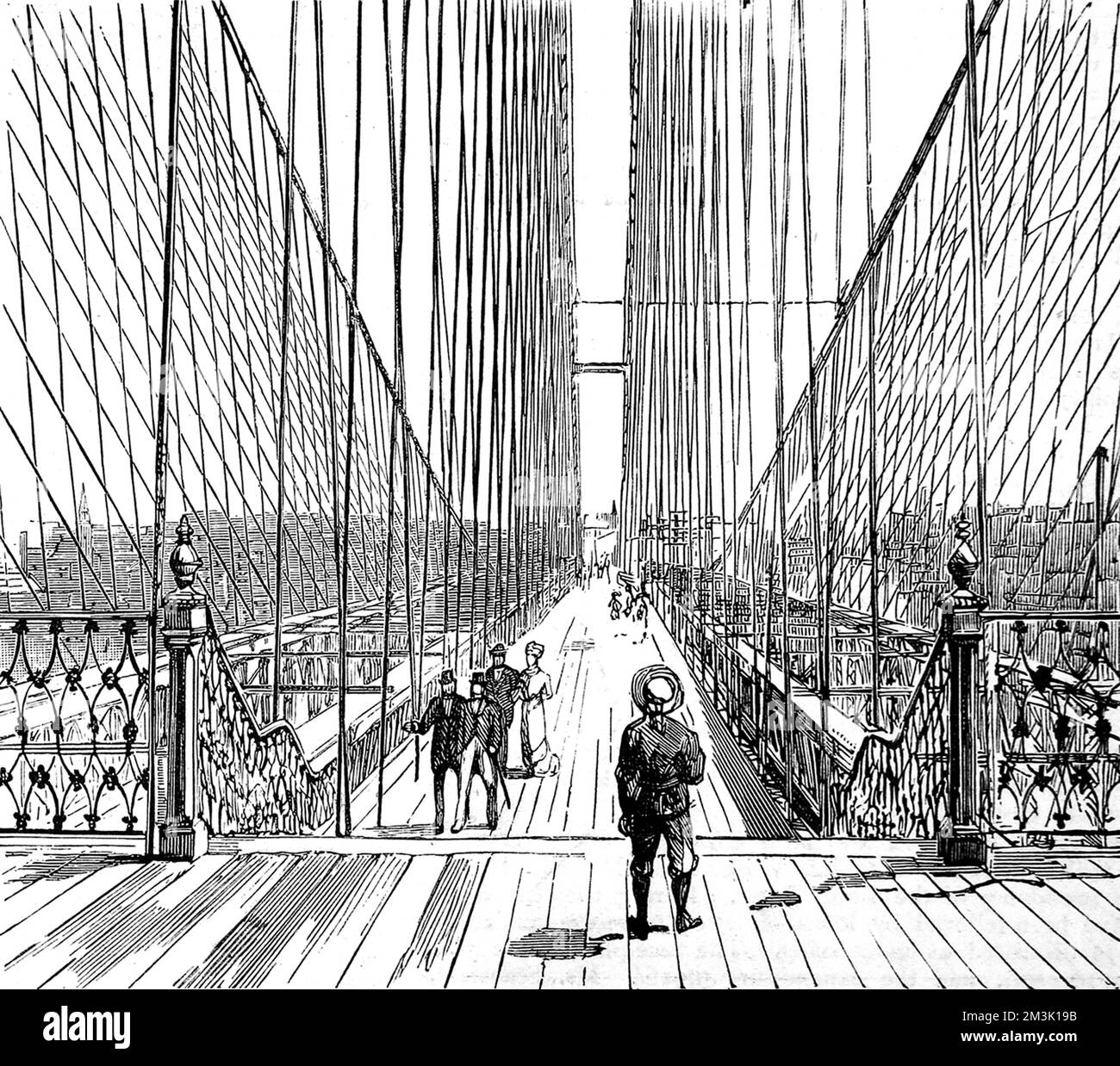 New york from brooklyn bridge Black and White Stock Photos & Images - Alamy