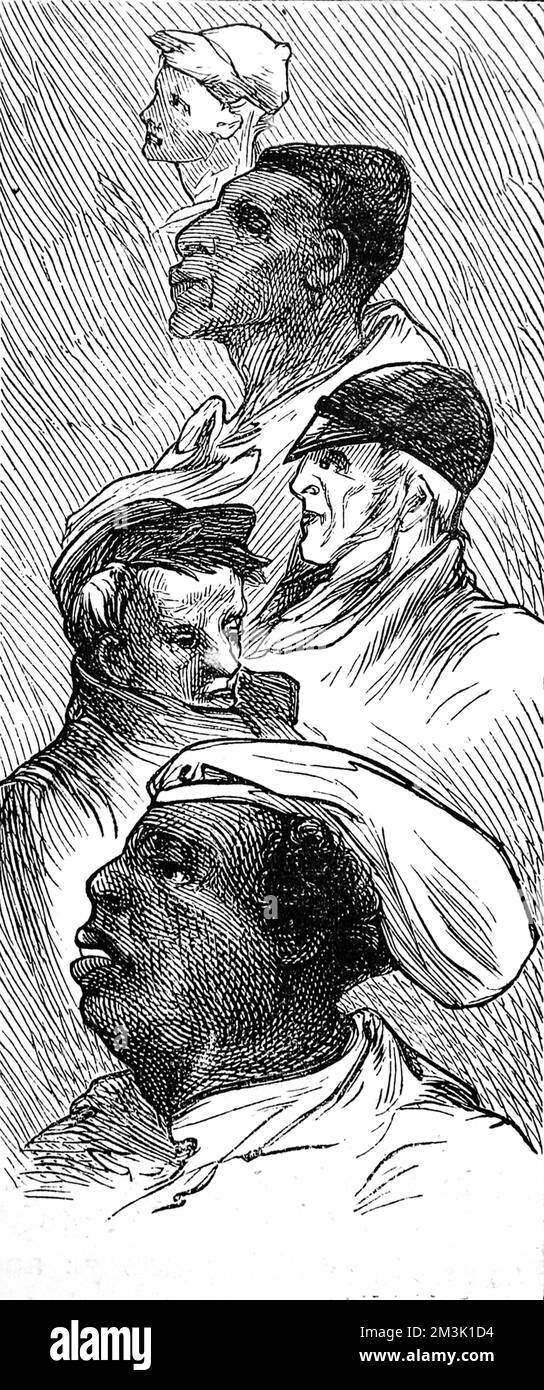 Crew members of the emigrant ship, 'Indus', 1872 Stock Photo - Alamy